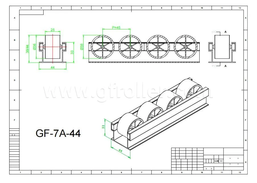 pipe aluminum roller