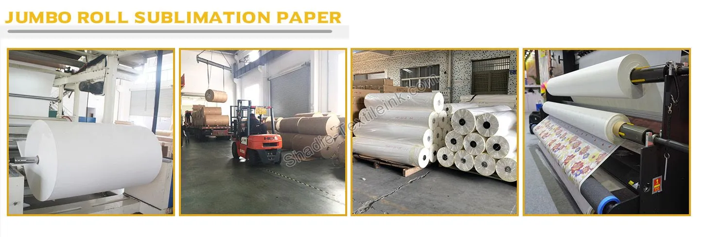 Jumbo roll sublimation paper for 6/8 heads high speed printer