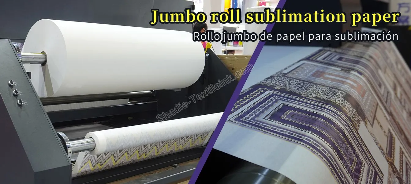 Jumbo roll sublimation paper for 6/8 heads high speed printer