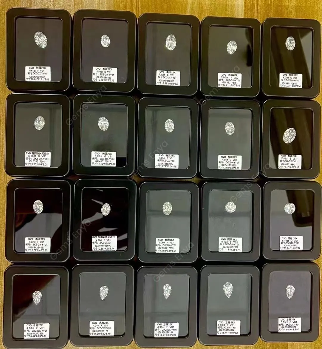 Oval lab grown diamond