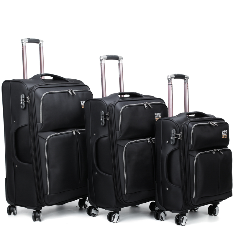 Leisure Style Good Quality 4 Wheels Fabric Luggage
