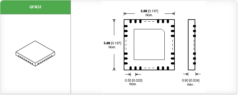 Specialized Adapter in QFN32 Package DIL48/QFN32 ZIF STM32-2