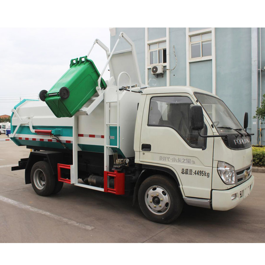 Foton 4x2 Side Loader Garbage Truck, Rubbish Bin Truck, Side Loader