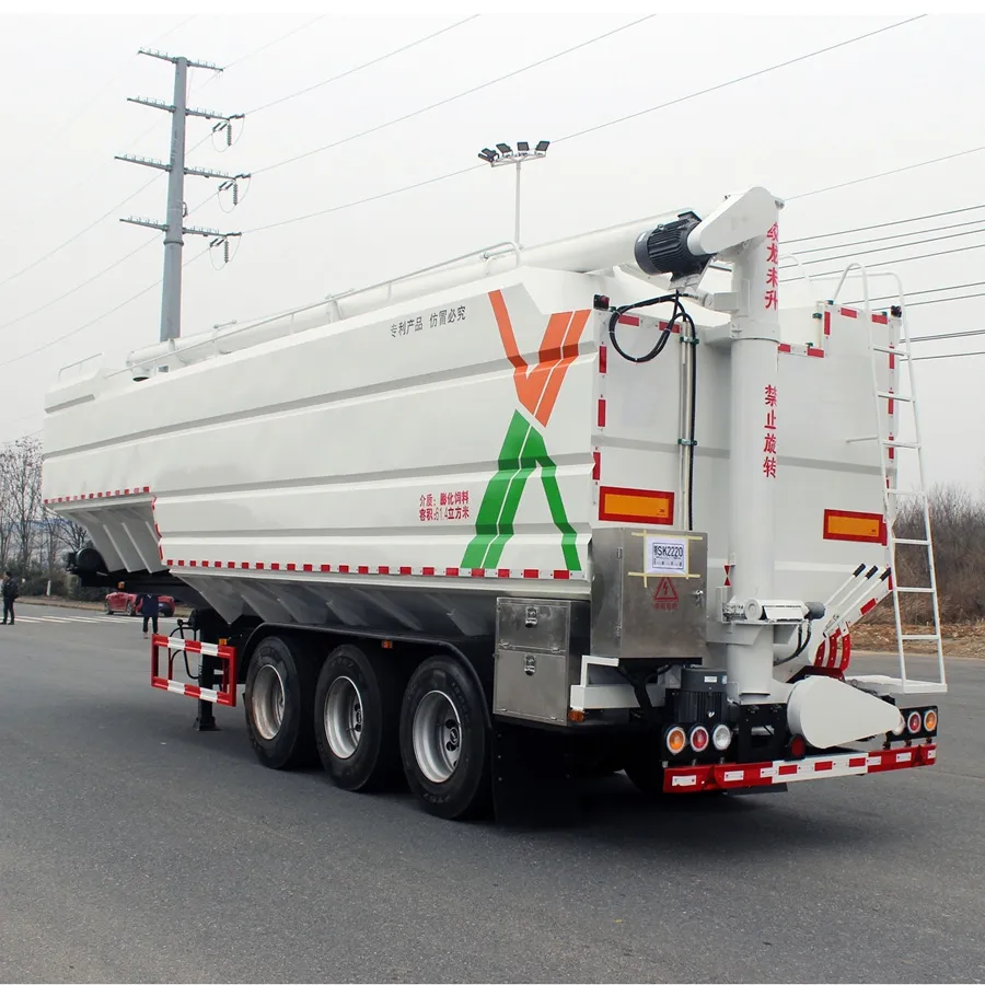 65CBM Bulk Feed Transport Trailer, Livestock Feed Trailer