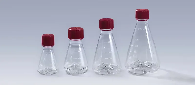 Baffled Erlenmeyer Shake Flasks for High-Oxygen Mixing_FDCELL