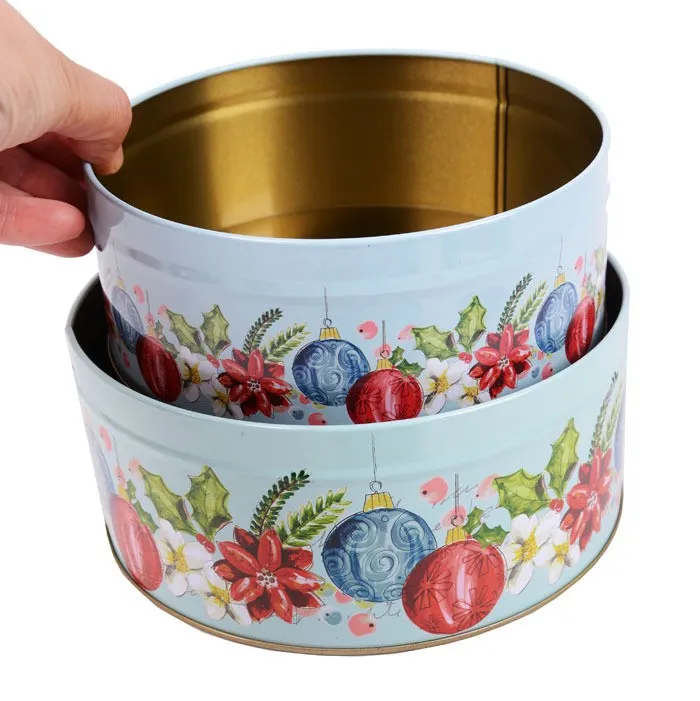 Christmas Holiday Tins, Large Christmas Gift Tins, Christmas Tin Sets