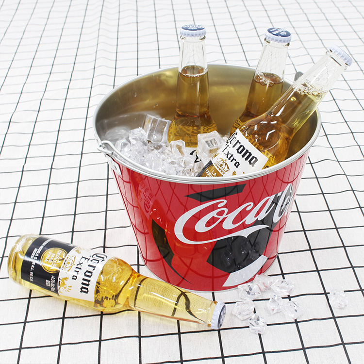 Ice Buckets, 5L Metal Buckets of Beer, Custom Ice Buckets with Handle