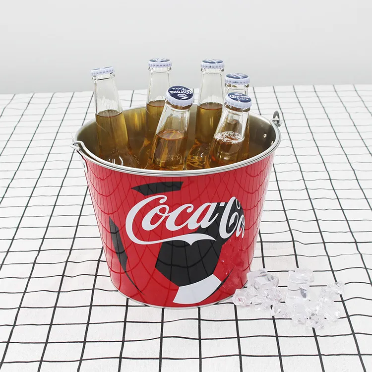 Ice Buckets, 5L Metal Buckets of Beer, Custom Ice Buckets with Handle