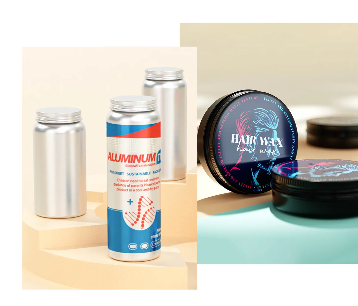 Custom Aluminum Tins, Cosmetic Aluminum Containers | Ztoda Packaging