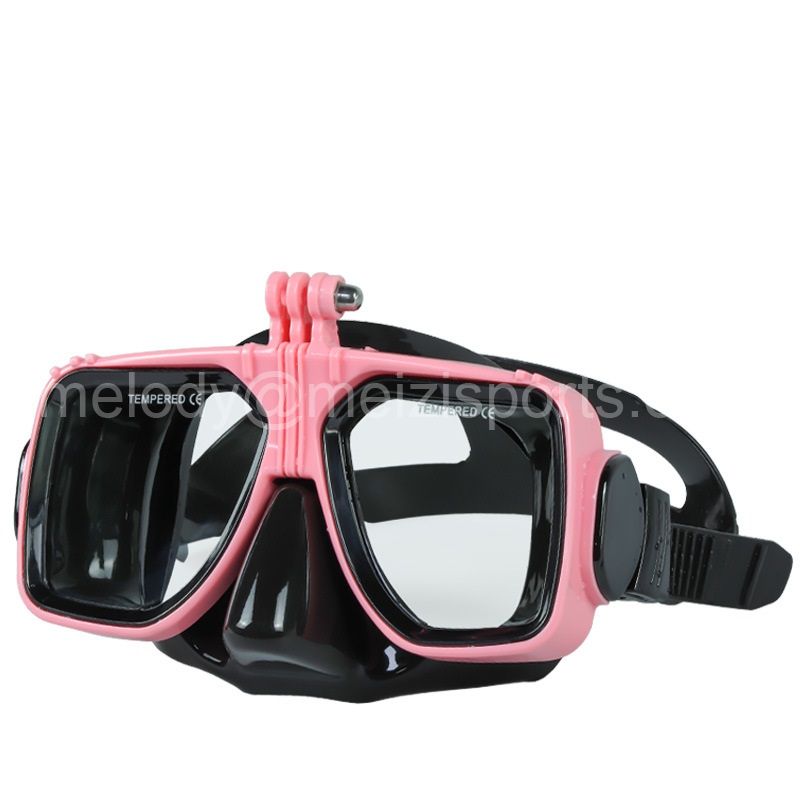 pink silicone waterproof professional diving goggles