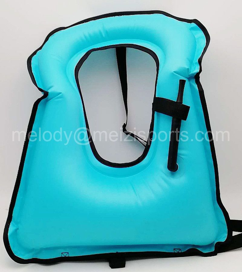 PVC life vest for adult and kids.PVC snorkaing inflatable life jacket