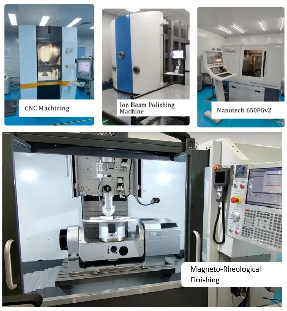 Machining of high precision aspherical optical mirrors and lenses
