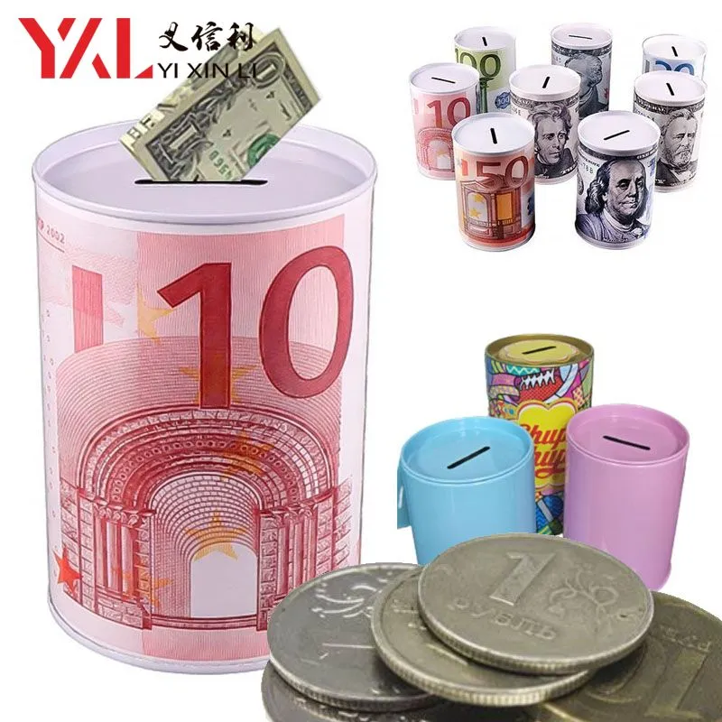 Dongguan Tin box factory(Yixinli): money saving tin box piggy coin bank