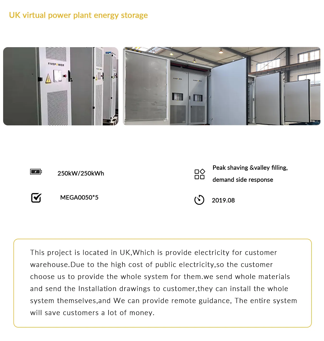 UK virtual power plant energy storage system