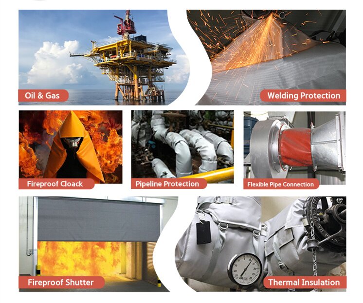 High Temperature heat insulation silicone coated fiberglass fabric