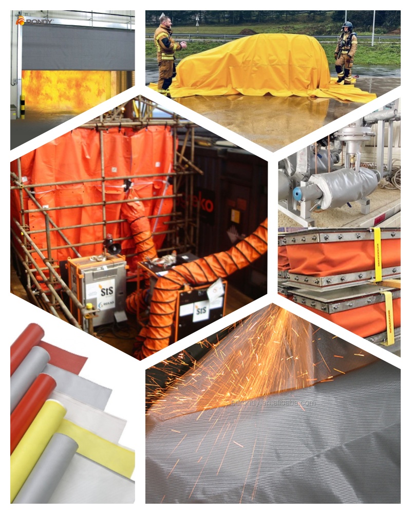 High Temperature heat insulation silicone coated fiberglass fabric