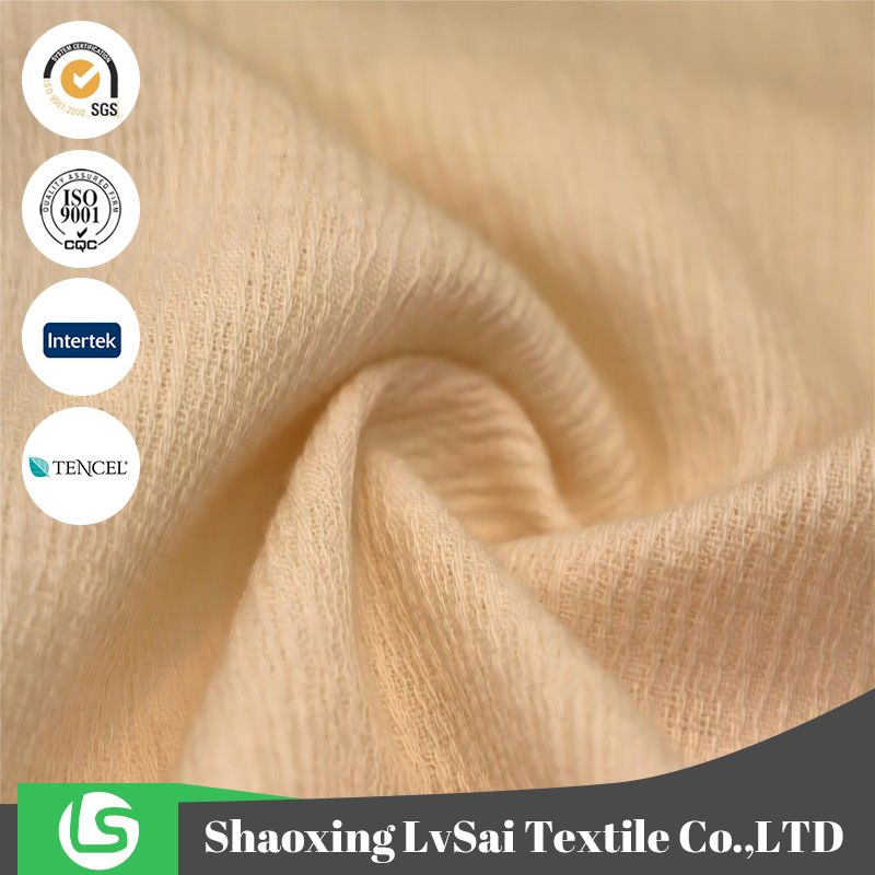 Woven Tree Bark Wrinkled Crinkle Crepe