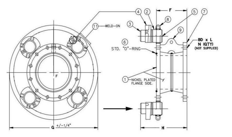 Short Spool Piece Camlock Coupling