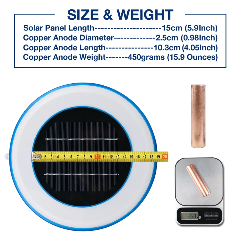 solar pool ionizer,pool ionizer,copper ionizer for pool