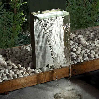 stainless steel waterfall,stainless steel water feature