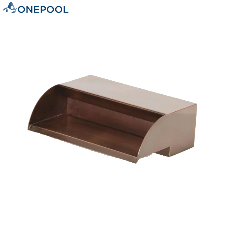 scuppers for pools,scupper water feature,copper pool scuppers