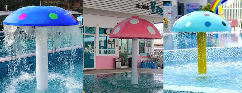 park equipment,mushroom spray,mushroom waterfall