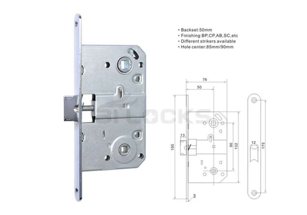 High Security Mortise Door Lock/Latch/Lock Body 410B