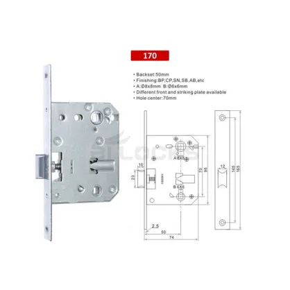 mortise wooden door lock body -170