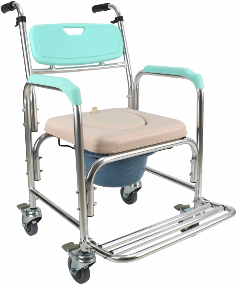 Aluminum fixed commode chair C2201