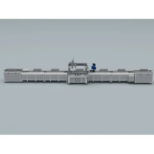 Semi-automatic lithium battery module pack line