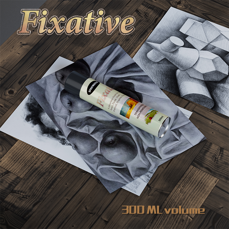 SPRAYMASTER 300ml Fixative - Transparent Non-Removable Spray for Pencil ...