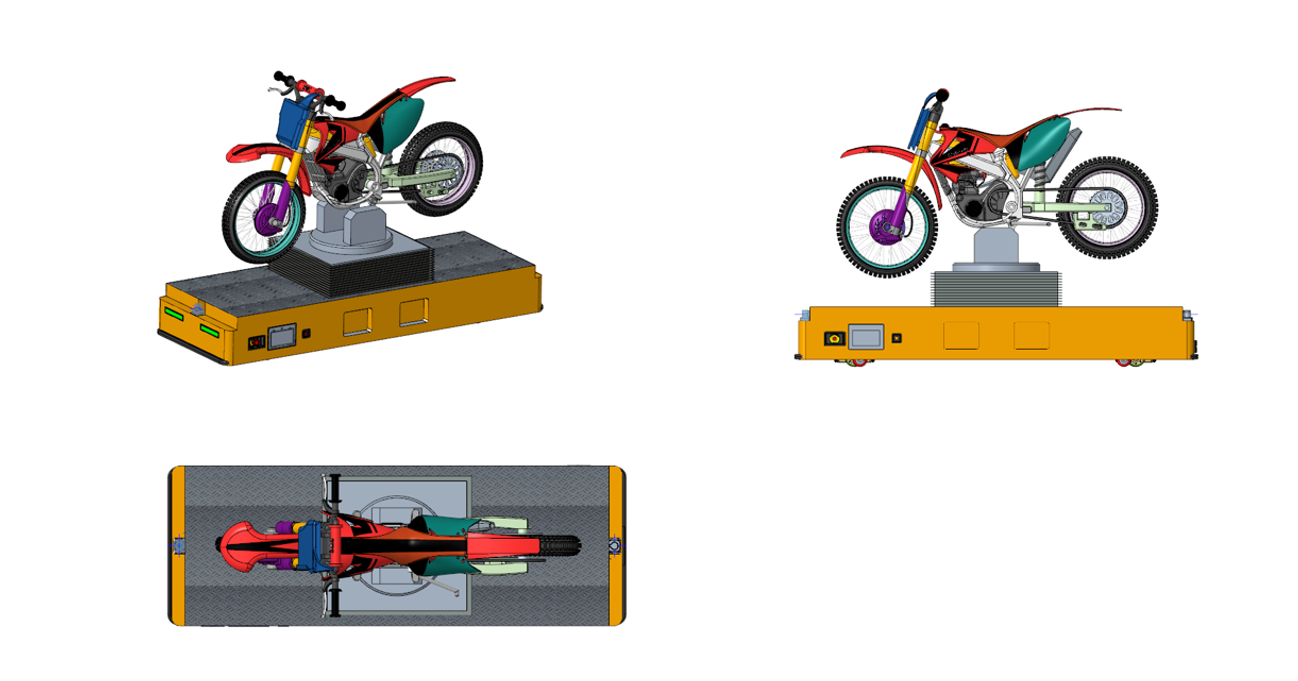 HULKMAN New Designed AGV Robots for Automatic Motorbikes Production Line