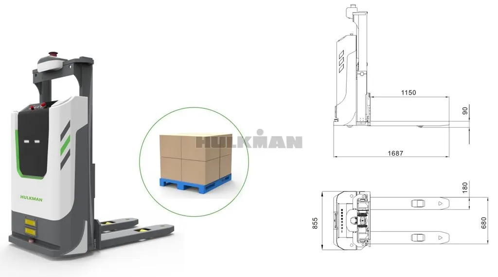 1.4Ton AGV Narrow Aisle Electric Stacker for sale