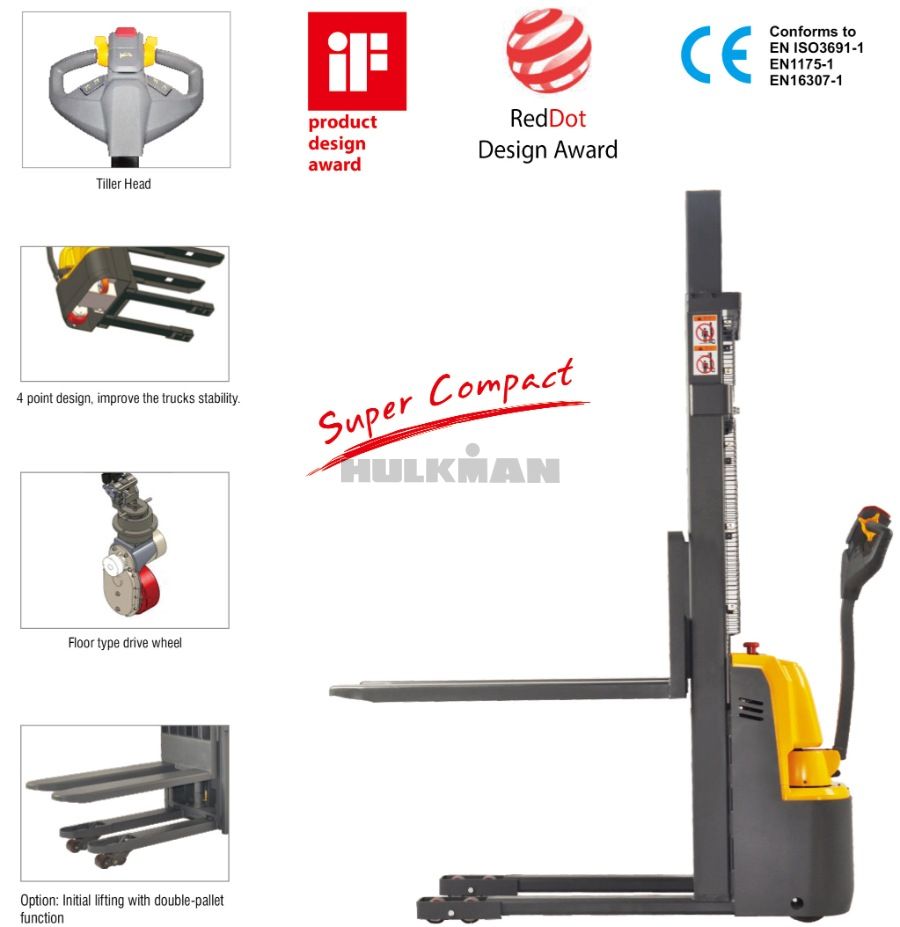 1.2Ton 1.5Ton Economic Walkie Electric Stacker