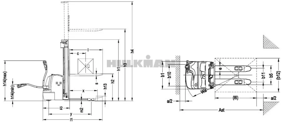 1.5Ton Walking Type Electric Stacker for sale