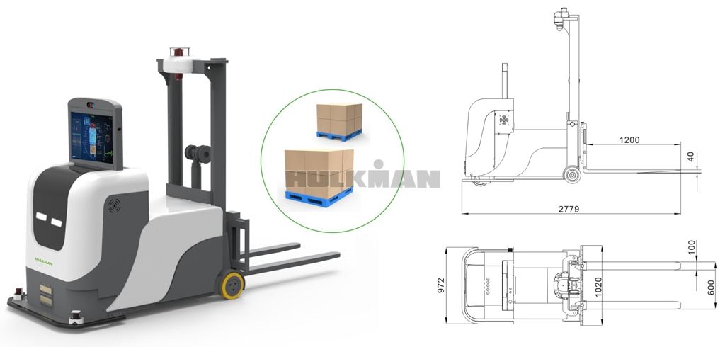 1.5Ton AGV Counterbalanced Electric Stacker
