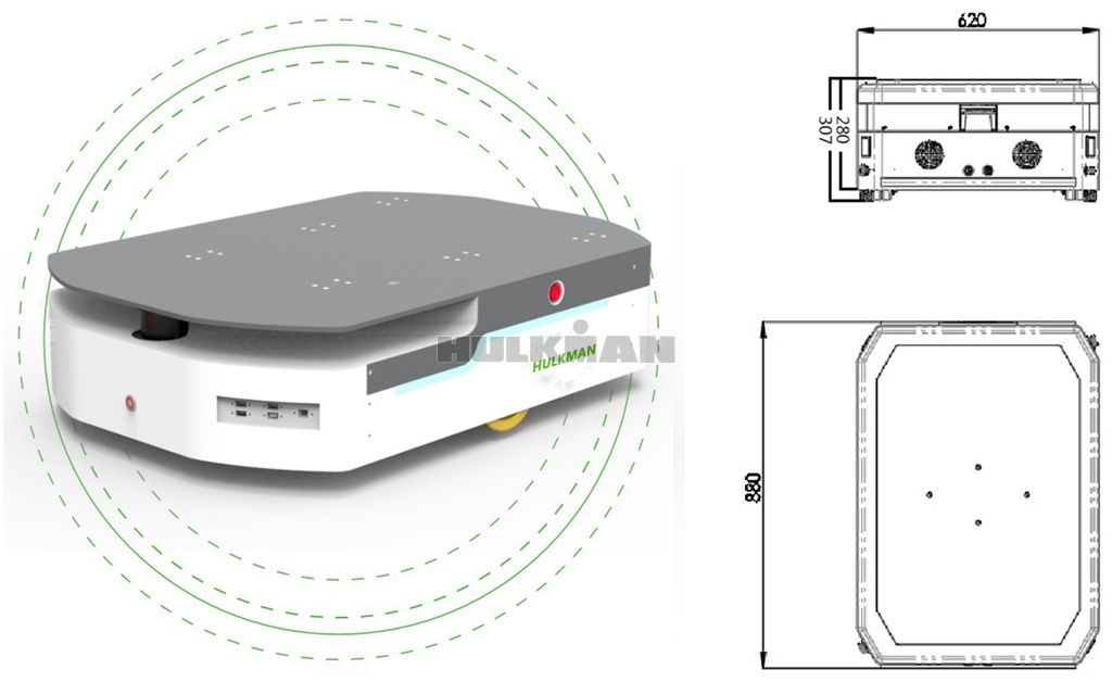 300KG 500KG 1000KG AGV Chassis Vehicle