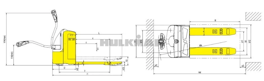 2Ton Walk Type Electric Pallet Truck for sale