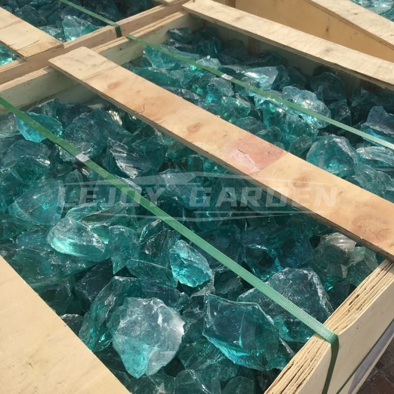 Landscape Glass Rock as Gabion Glass Rocks