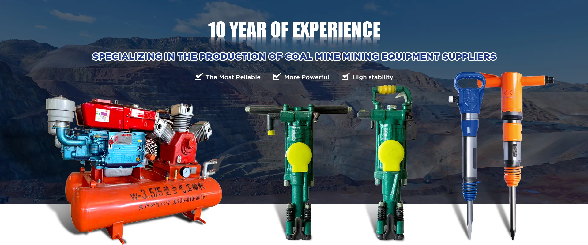 Air compressor, Rock drills, Spare parts Exporter