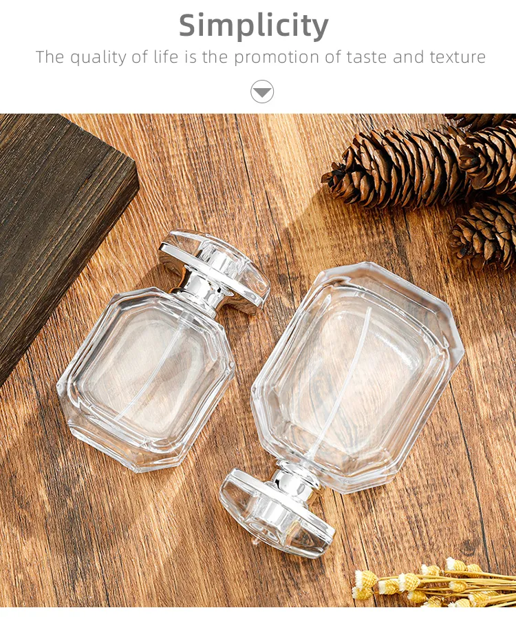 Octagonal Perfume Bottle, Octagonal Perfume Glass Bottle