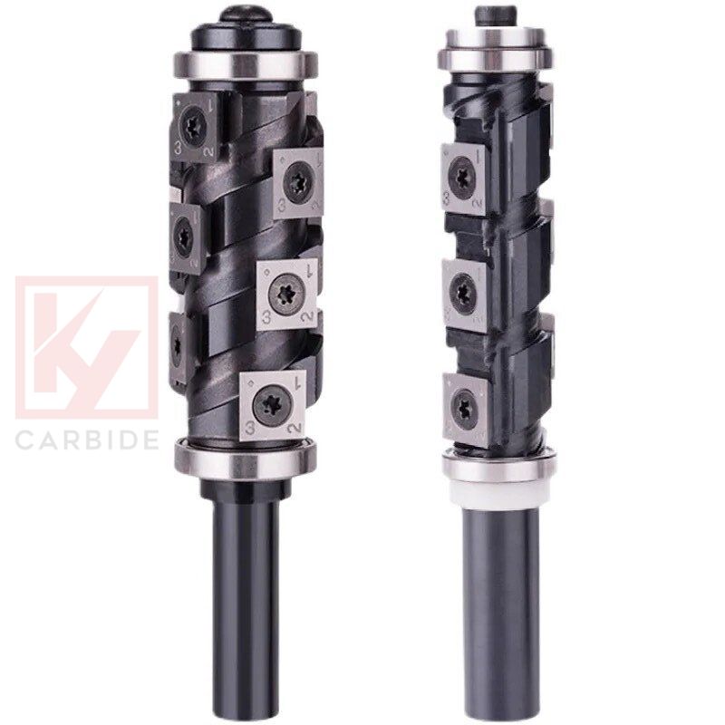 Spiral Flush Trim Router Bit - Double Bearing