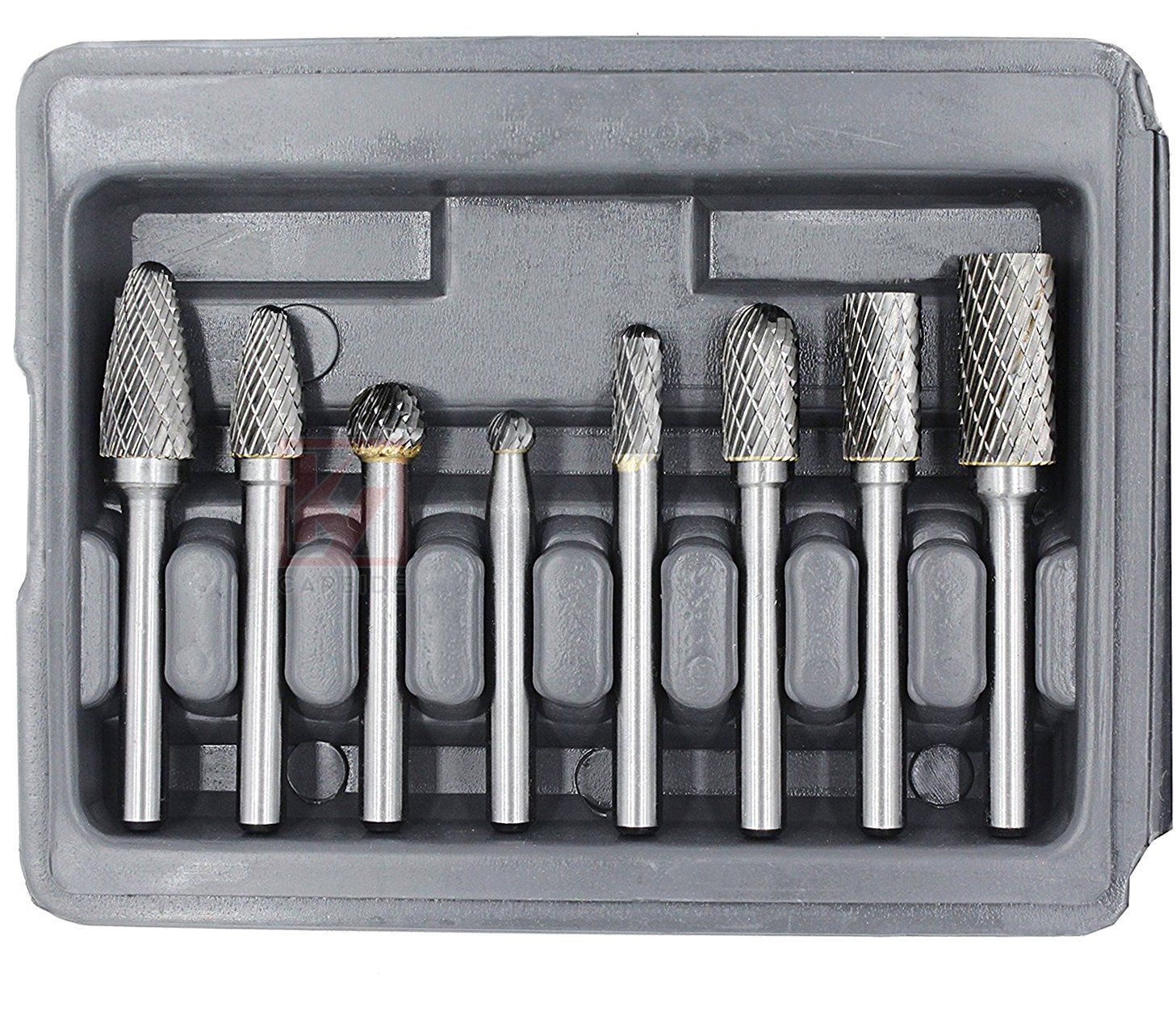 1/4'' Shank 8pcs Double Cut Carbide Rotary Burr Bits Set