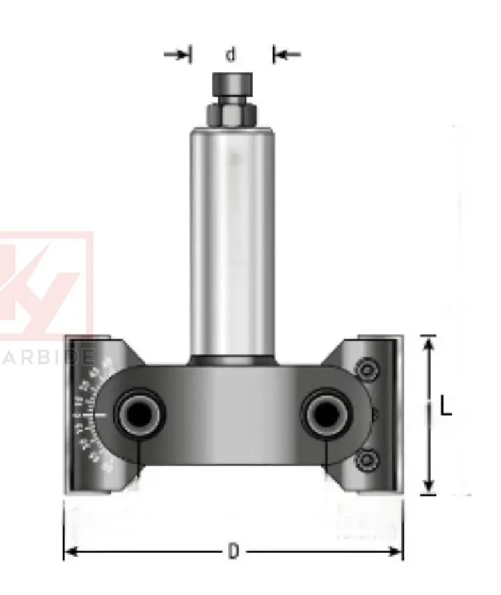 Adjustable Chamfering CNC Router Bits With Inserts