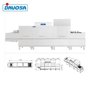 Modular Industrial Dishwashing Machine Large Commercial Kitchen Dish ...
