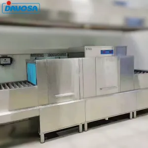 Canteen Hotel Large Automatic Conveyor Belt Dishwashers Machine
