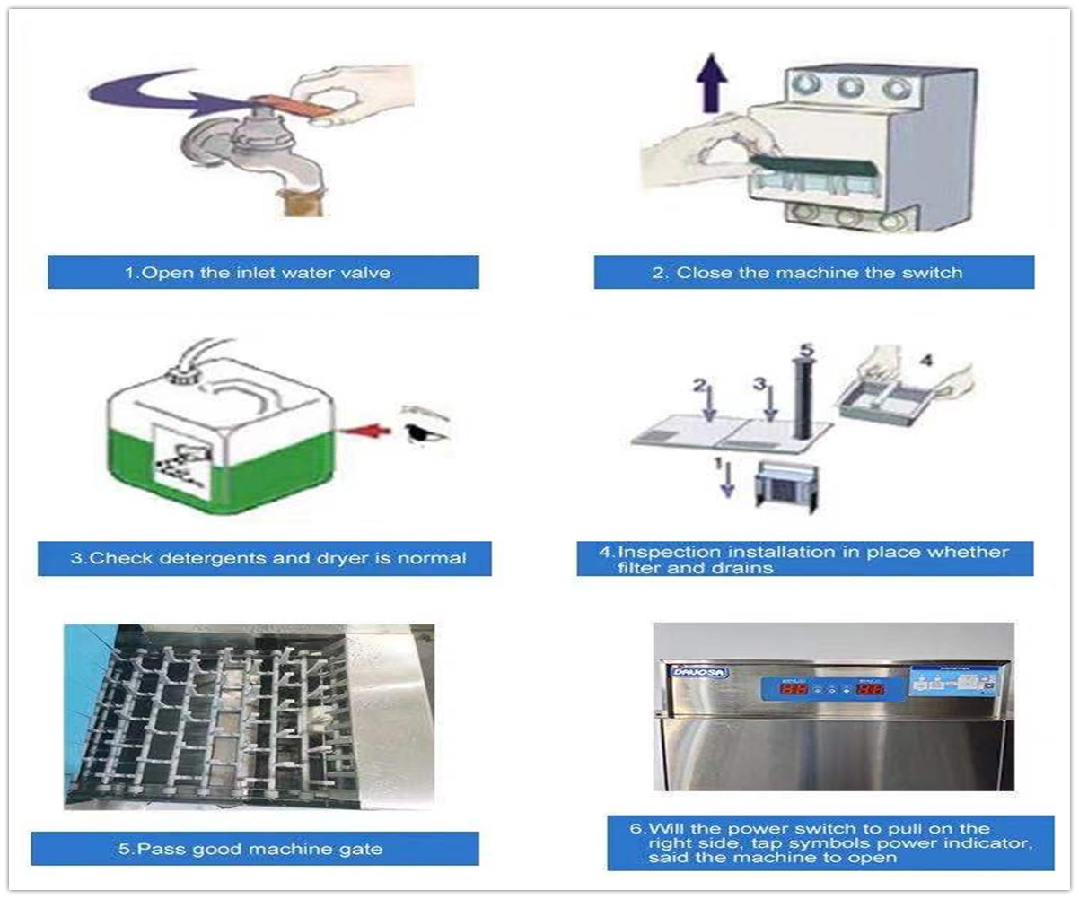 Commercial Restaurant Kitchen Dishwasher Freestanding Dish Washing Machine