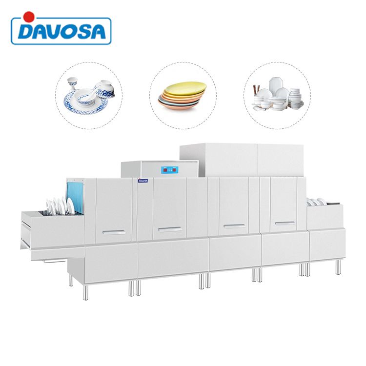Double Spray Inclined Conveyor Commercial Dishwasher