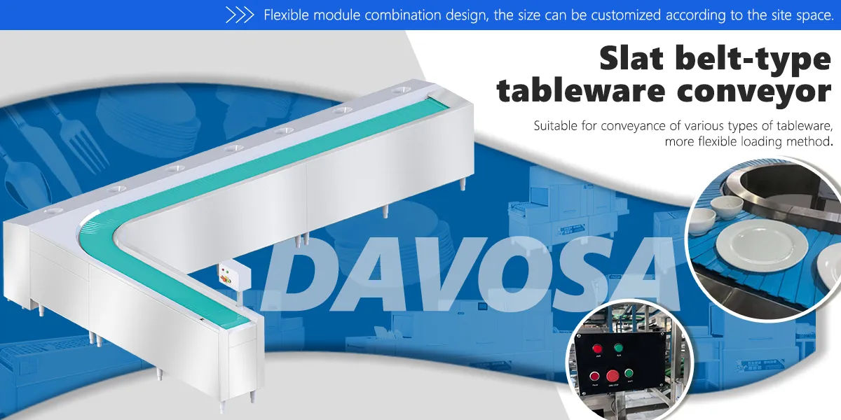 Commercial Slat Belt Type Tableware Conveyor