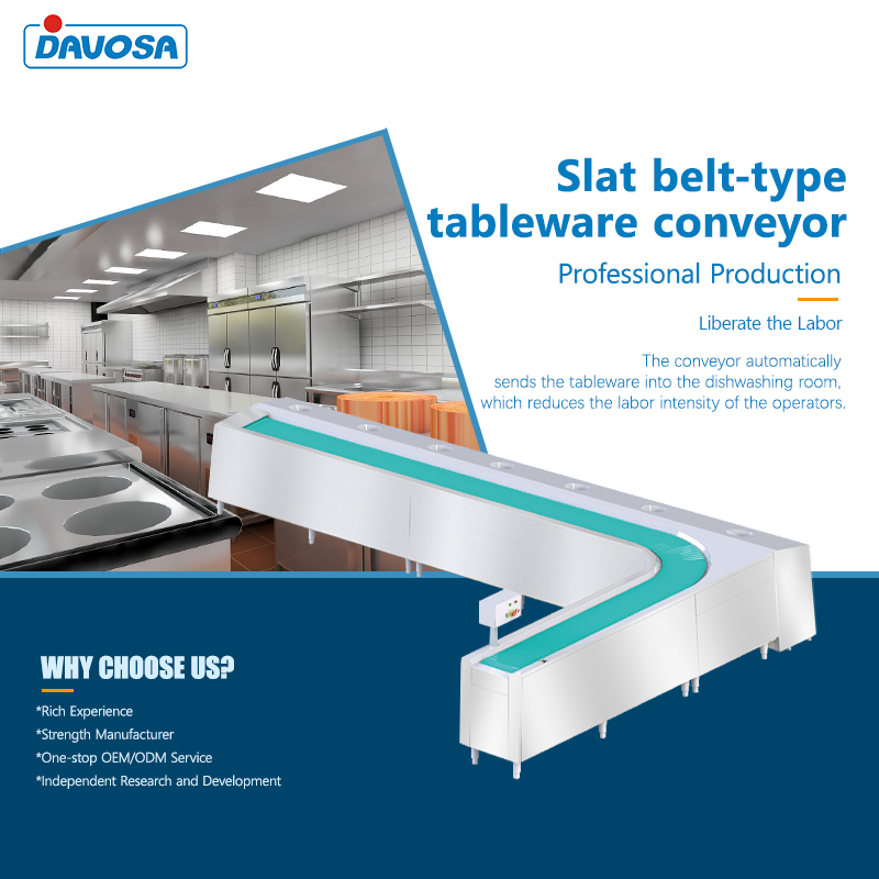 Commercial Slat Belt Type Tableware Conveyor